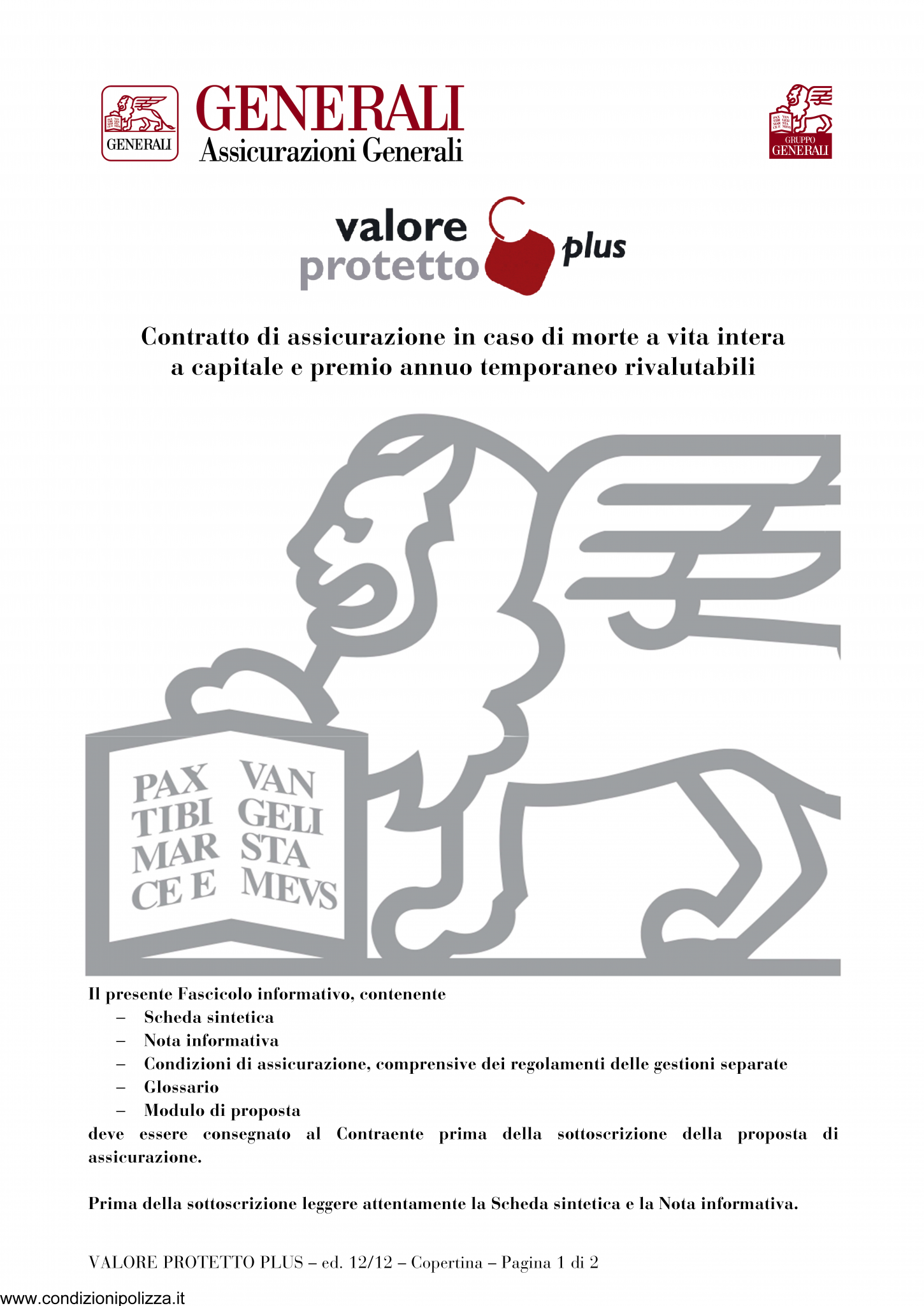 Generali - Valore Protetto Plus - Modello gvpp Edizione 12-2012 [56P ...