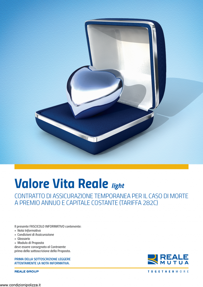 Reale Mutua - Valore Vita Reale Light (Tariffa 282C) - Modello 8075-vit Edizione 06-2018 [29P ...